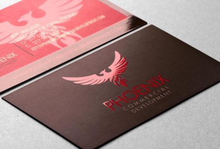 Varnish / Spot UV Printed Business Card Design Examples